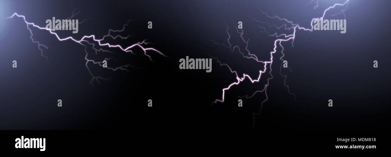 Lightning strikes and dark background Stock Photo - Alamy