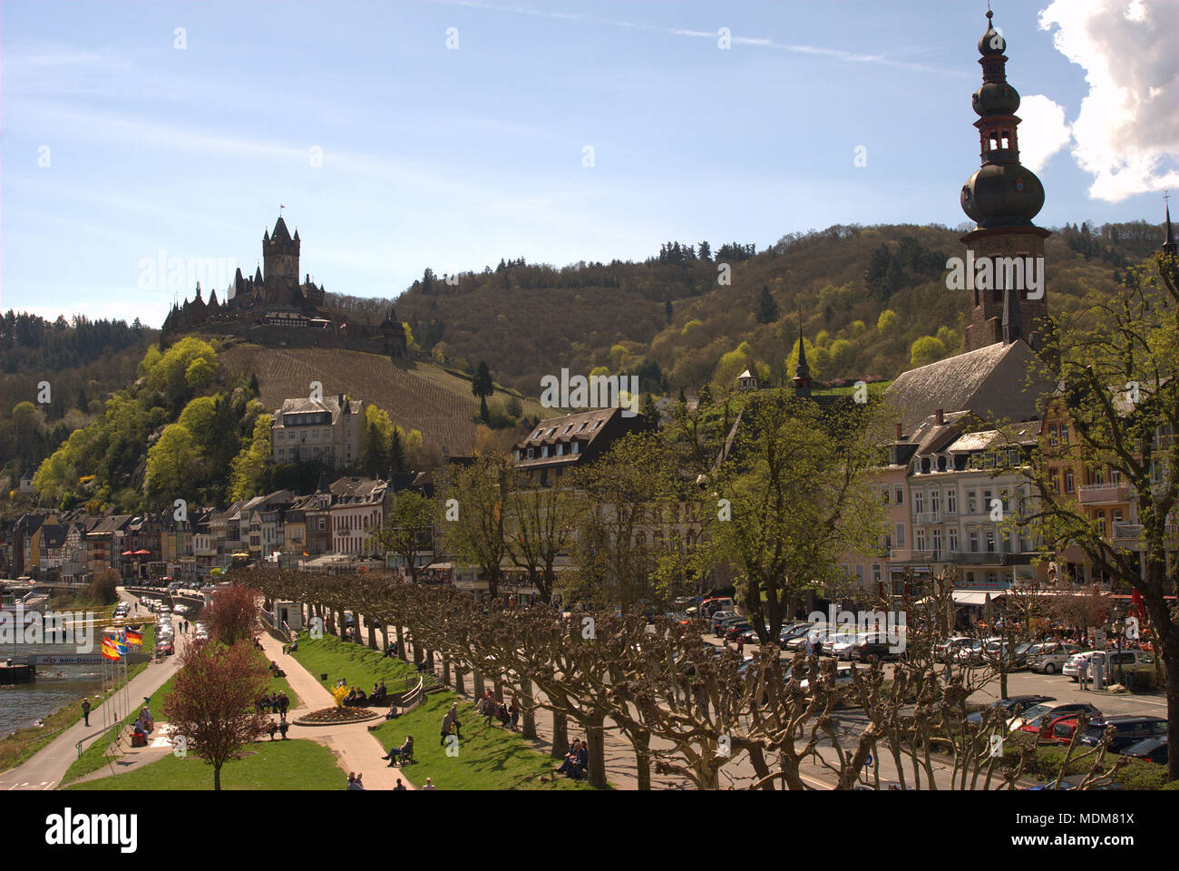 Cochem castle and town on river Mosel Germany Stock Photo - Alamy