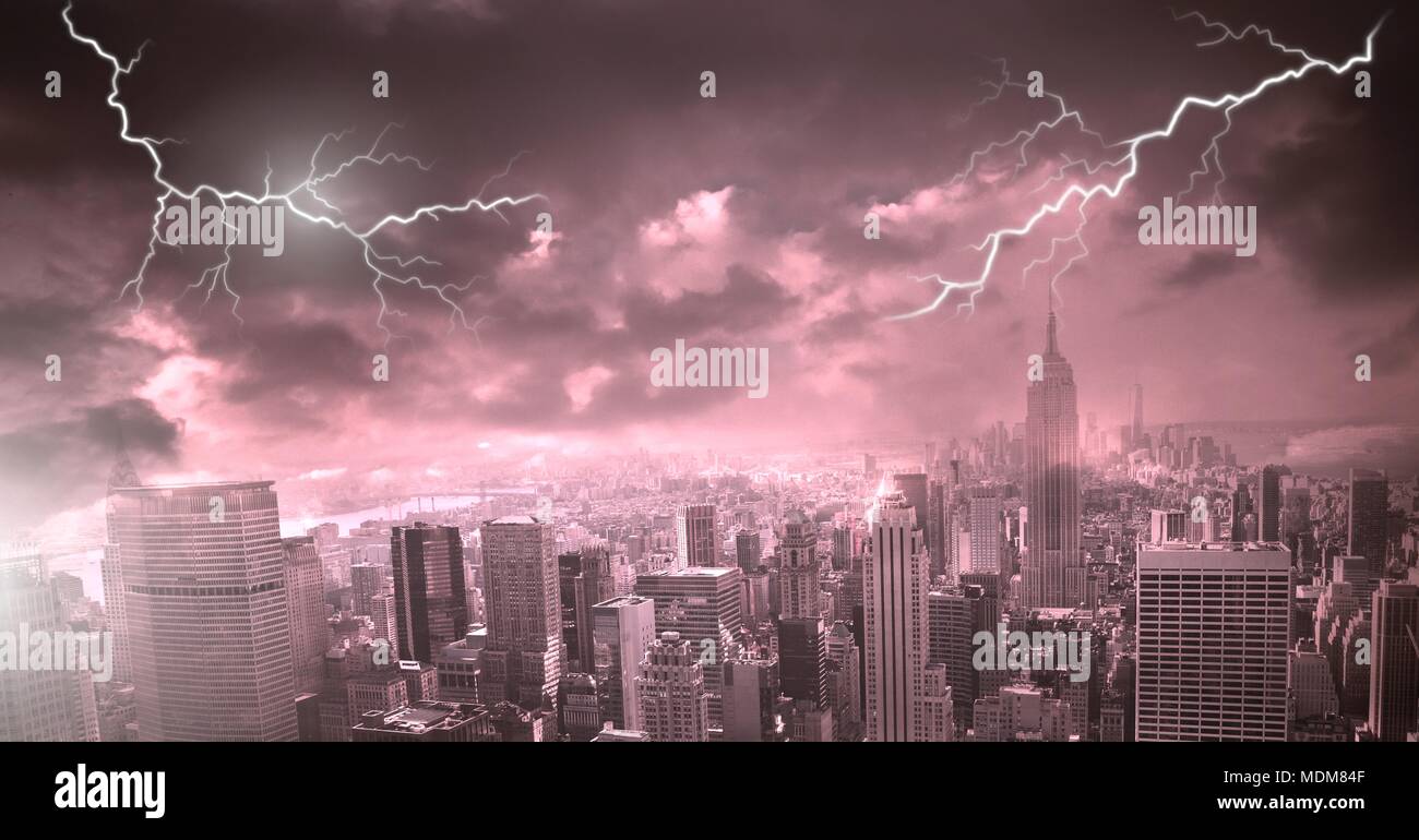 Lightning skyscraper hi-res stock photography and images - Alamy