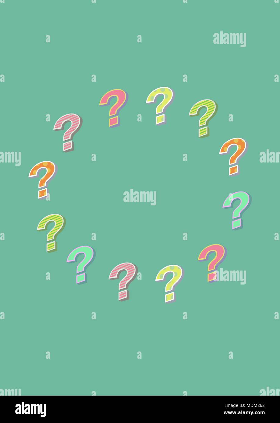 colorful funky question marks Stock Photo - Alamy