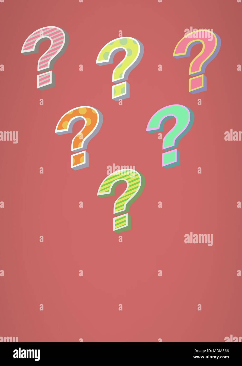 colorful funky question marks Stock Photo - Alamy