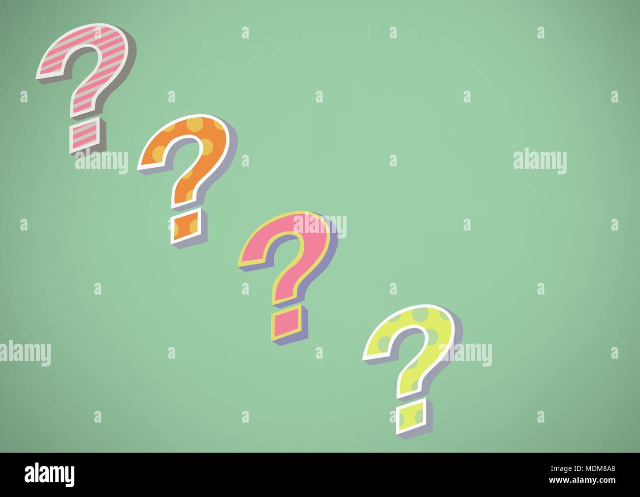 colorful funky question marks Stock Photo - Alamy