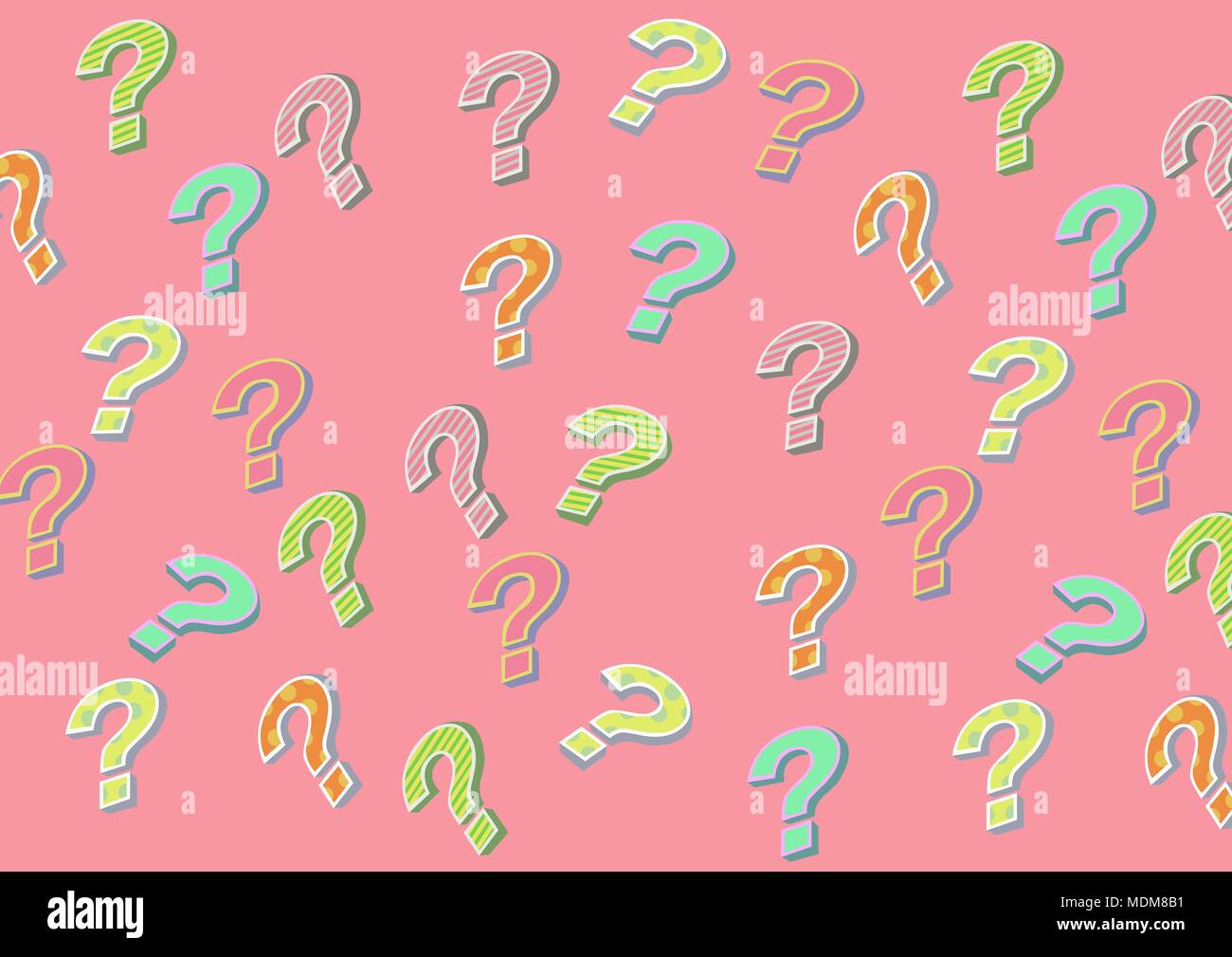 colorful funky question marks Stock Photo - Alamy