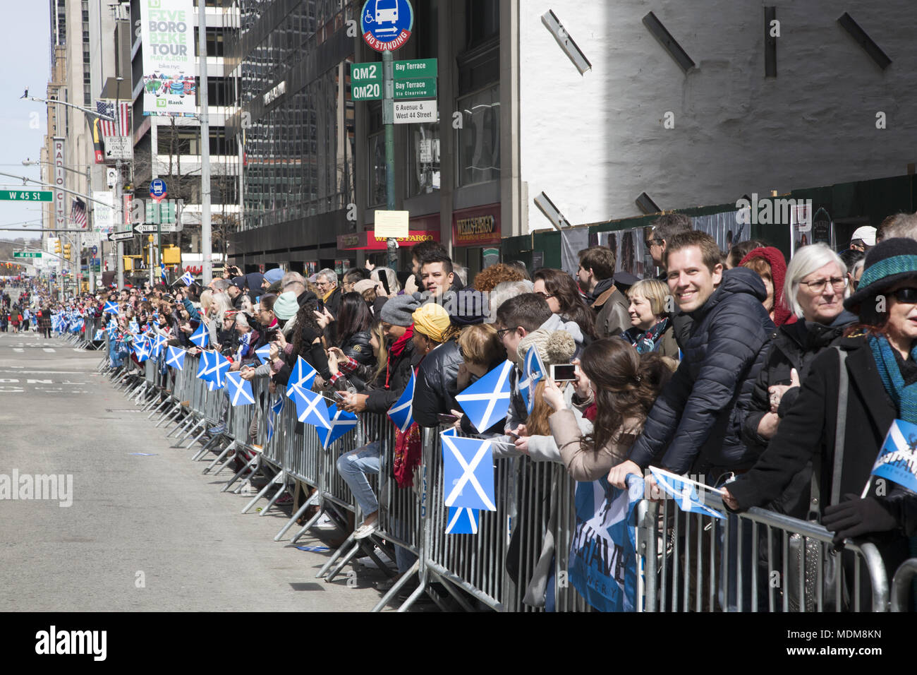 The annual Tartan Parade marches north on 6th Avenue in midtown ...