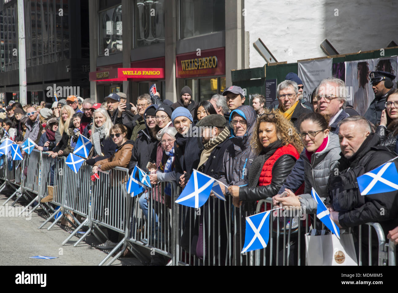 The annual Tartan Parade marches north on 6th Avenue in midtown ...
