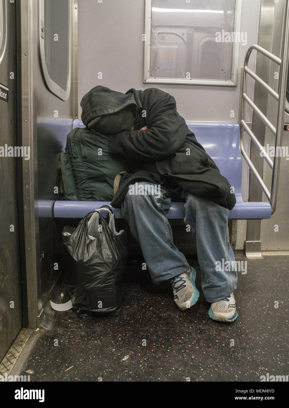 Man On Subway Train
