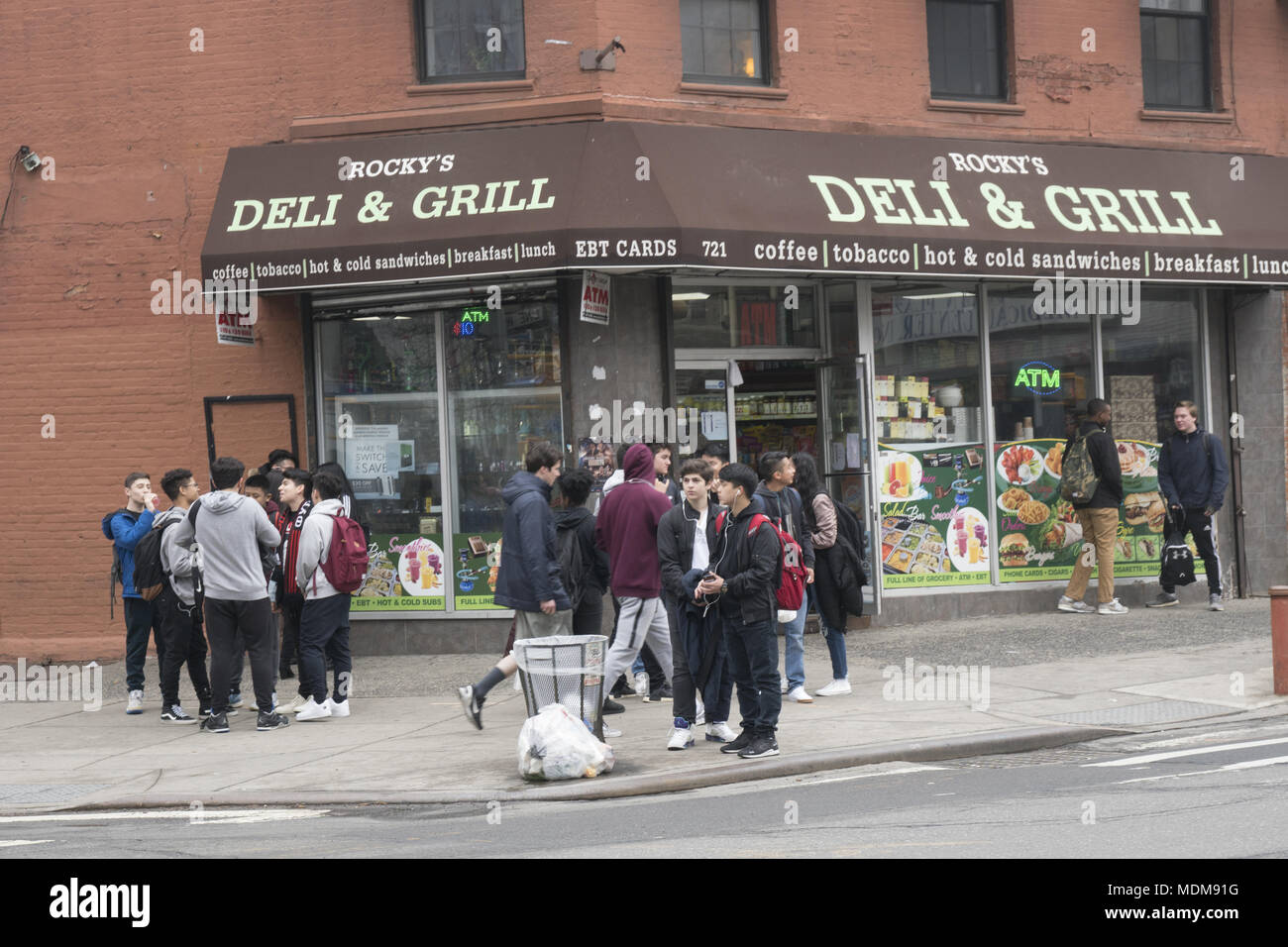 High school students from Brooklyn Tech socialize after school on ...
