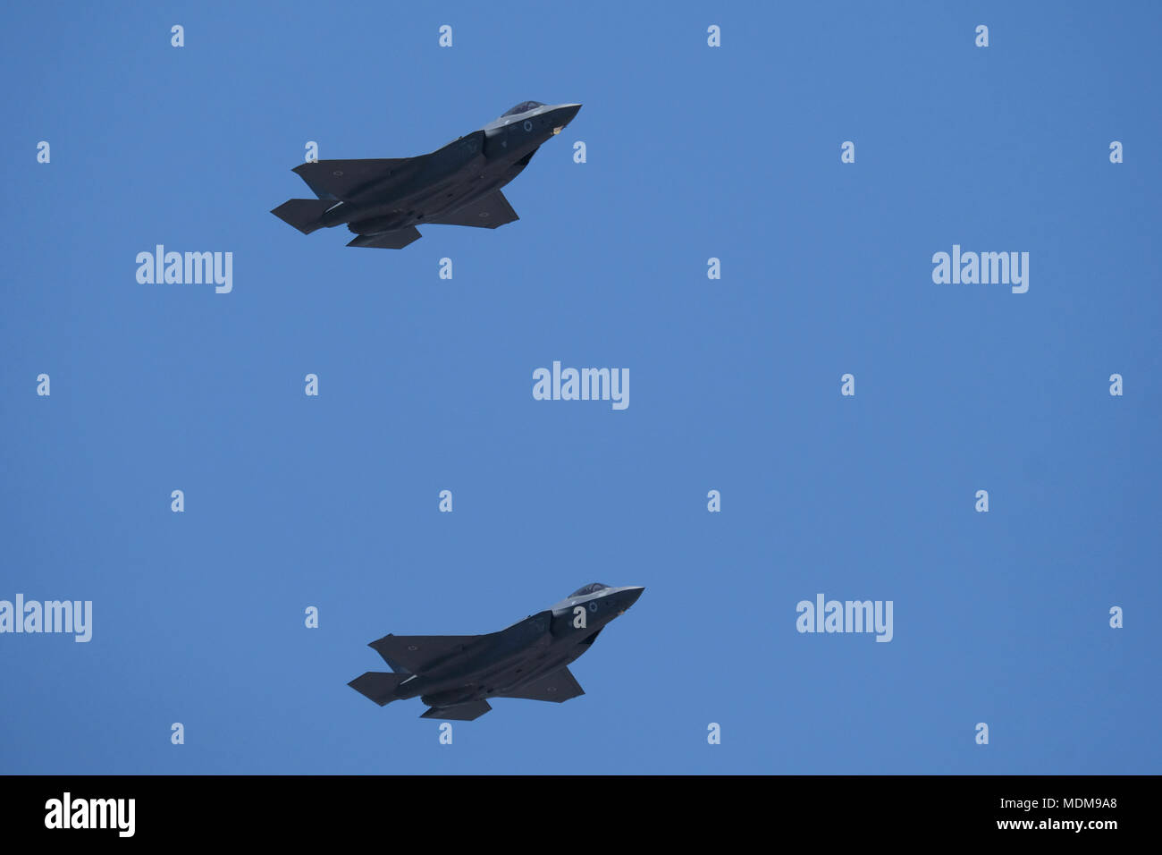 Two Lockheed Martin F-35 Lightning II also called Adir of the Israeli ...