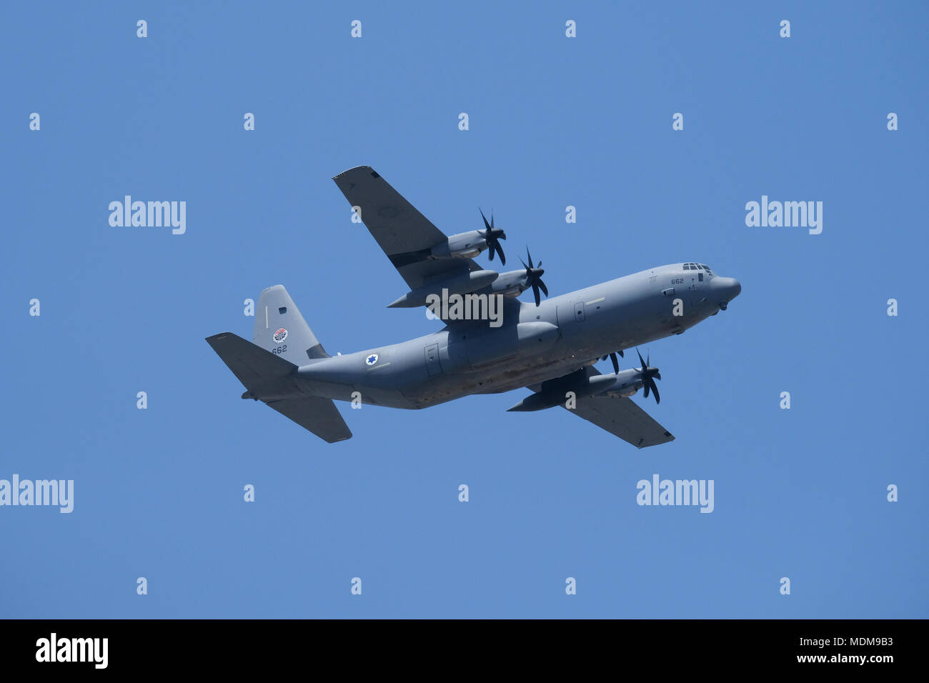Four engine turboprop military transport aircraft hi-res stock ...