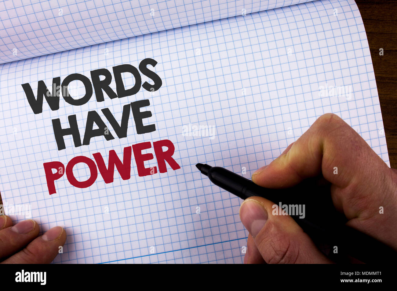 Writing note showing Words Have Power. Business photo showcasing ...