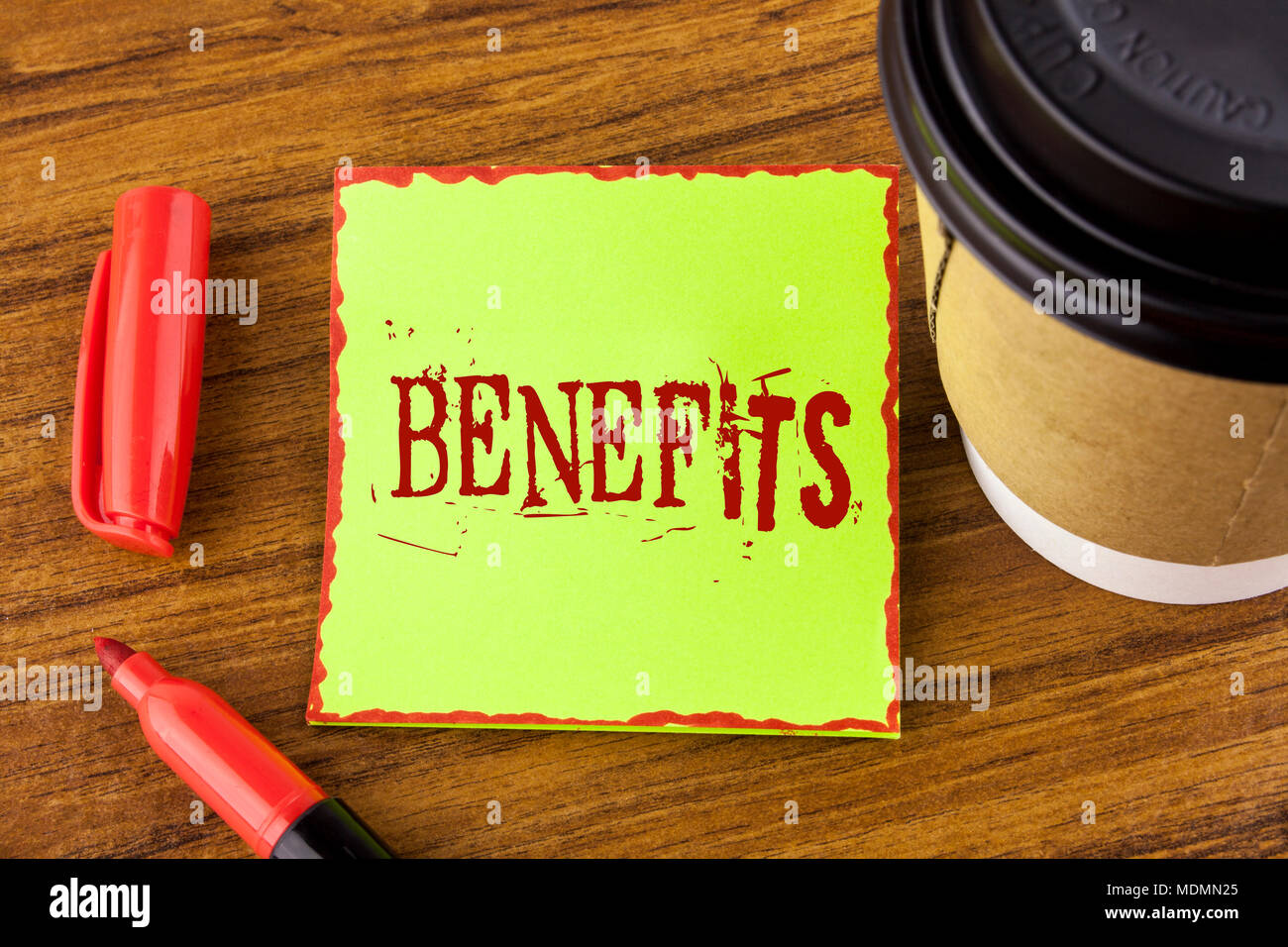 Writing note showing Benefits. Business photo showcasing hike in ...
