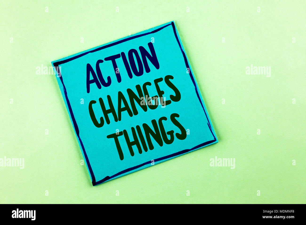 Conceptual hand writing showing Action Changes Things. Business photo ...