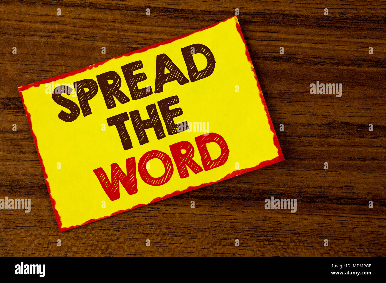Handwriting text writing Spread The Word. Concept meaning Run ...