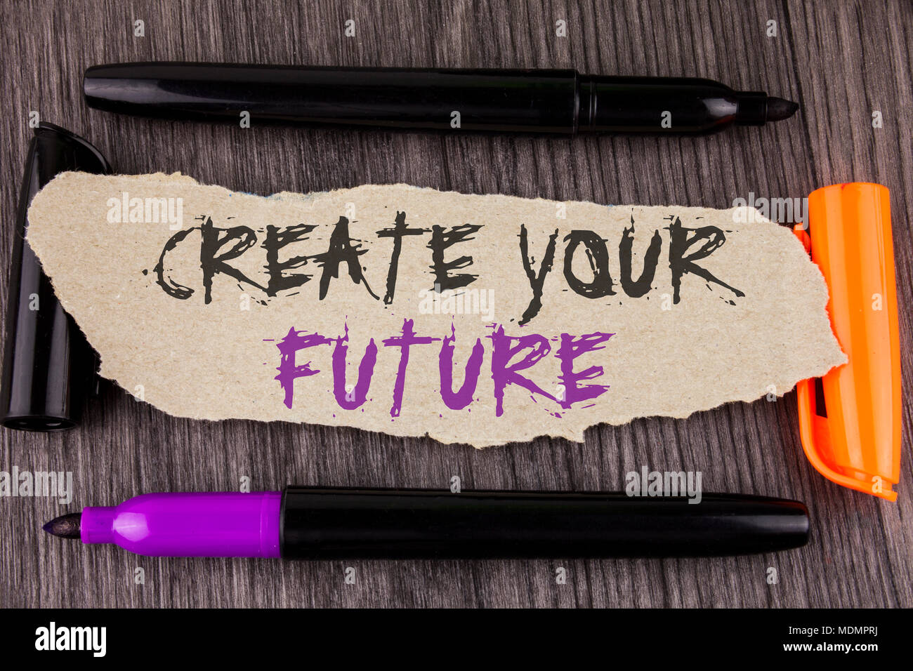 Text sign showing Create Your Future. Conceptual photo career goals ...
