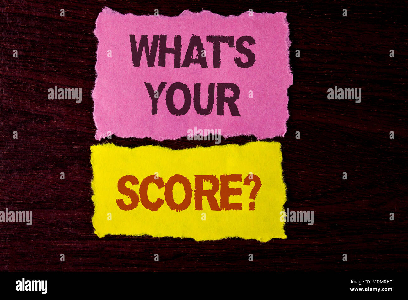 Writing note showing What Is Your Score Question. Business photo ...