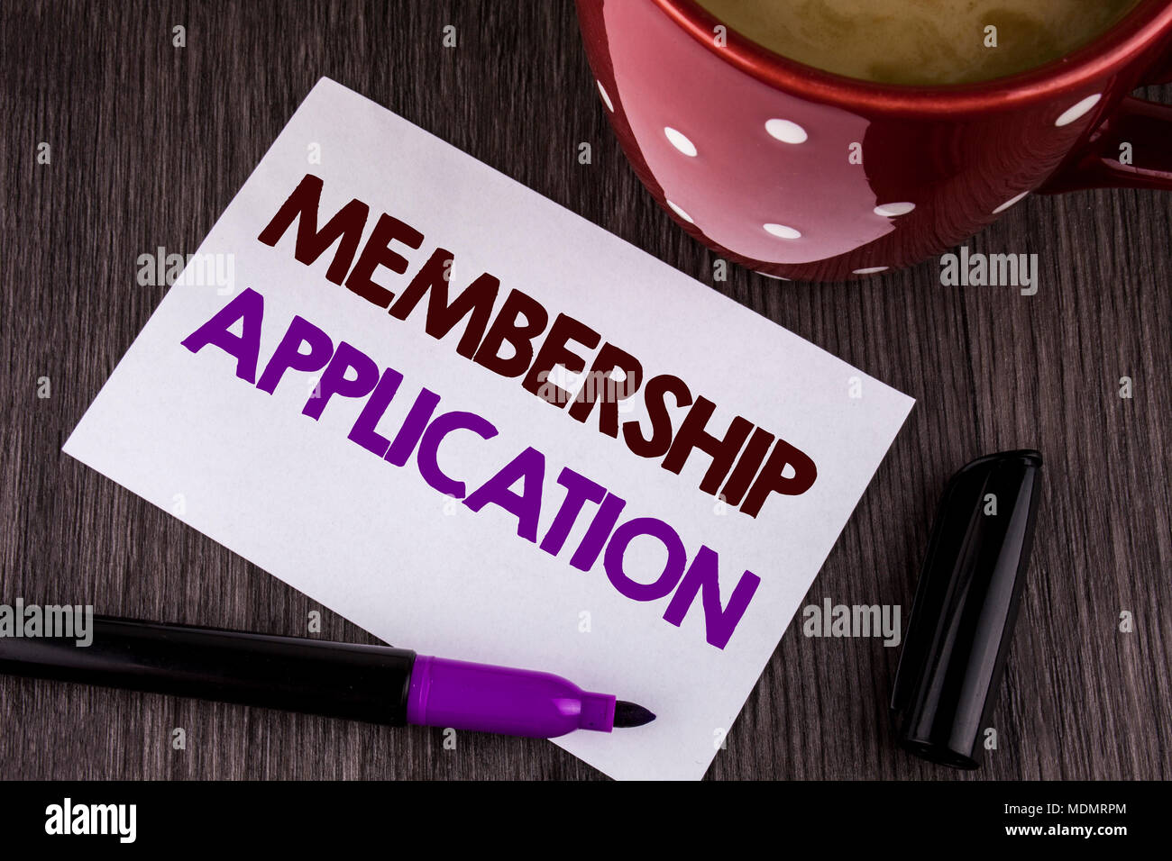 Word writing text Membership Application. Business concept for ...