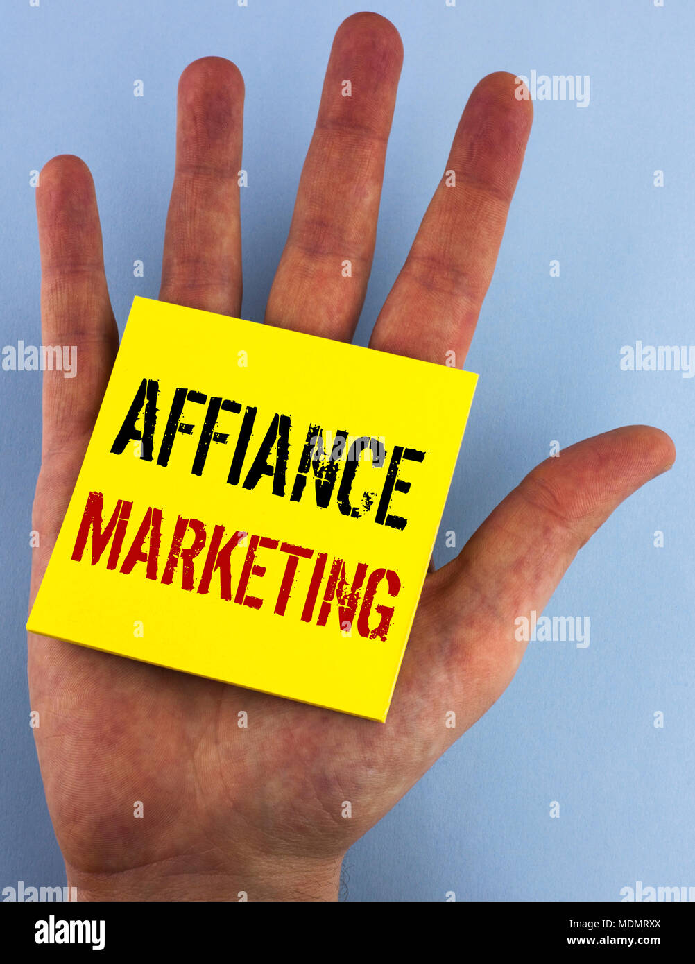 Writing note showing Affiance Marketing. Business photo showcasing ...