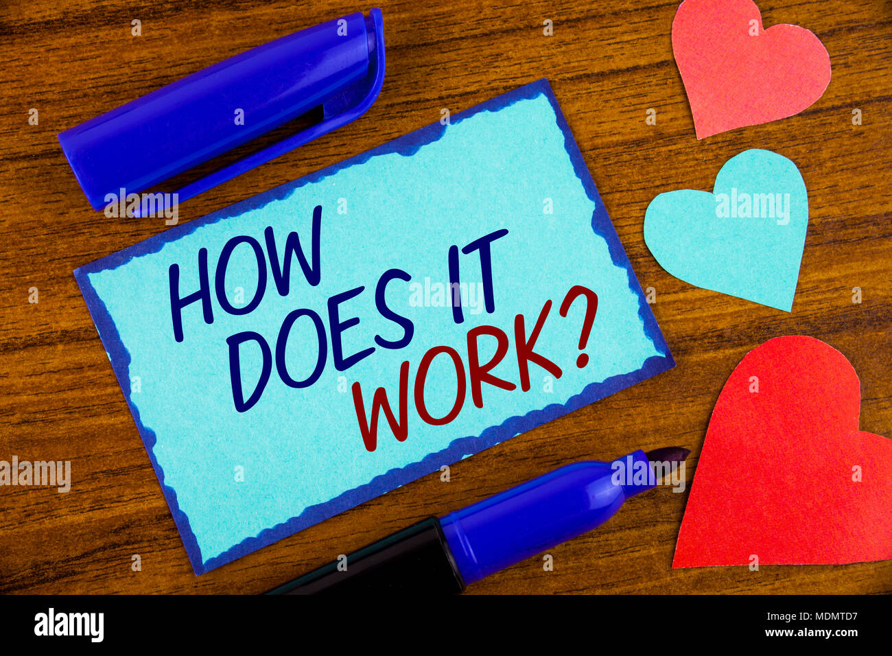 Writing note showing How Does It Work Question. Business photo ...