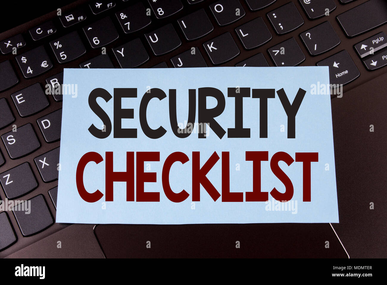 Text sign showing Security Checklist. Conceptual photo list with ...
