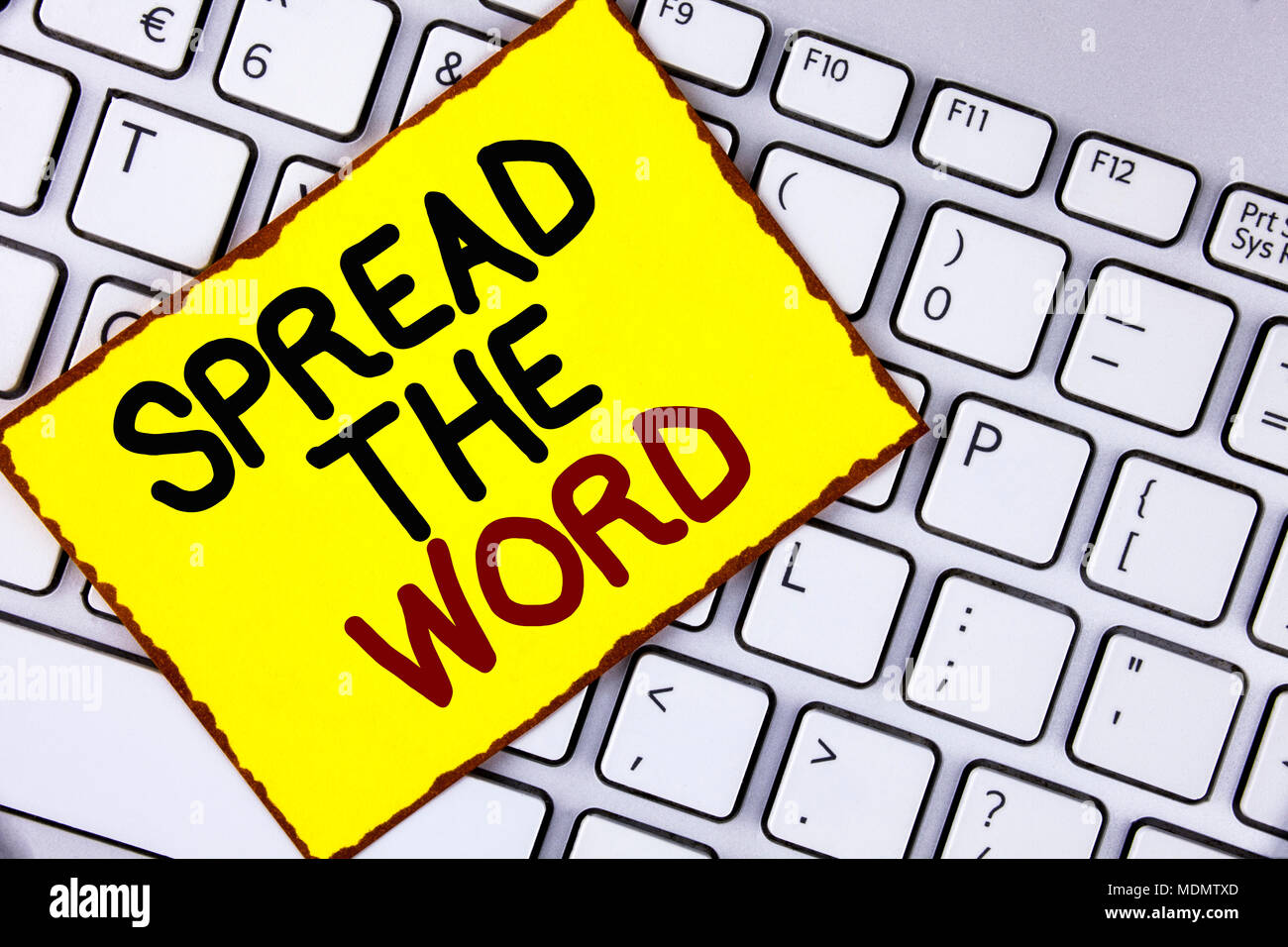 Handwriting text Spread The Word. Concept meaning Run advertisements to ...