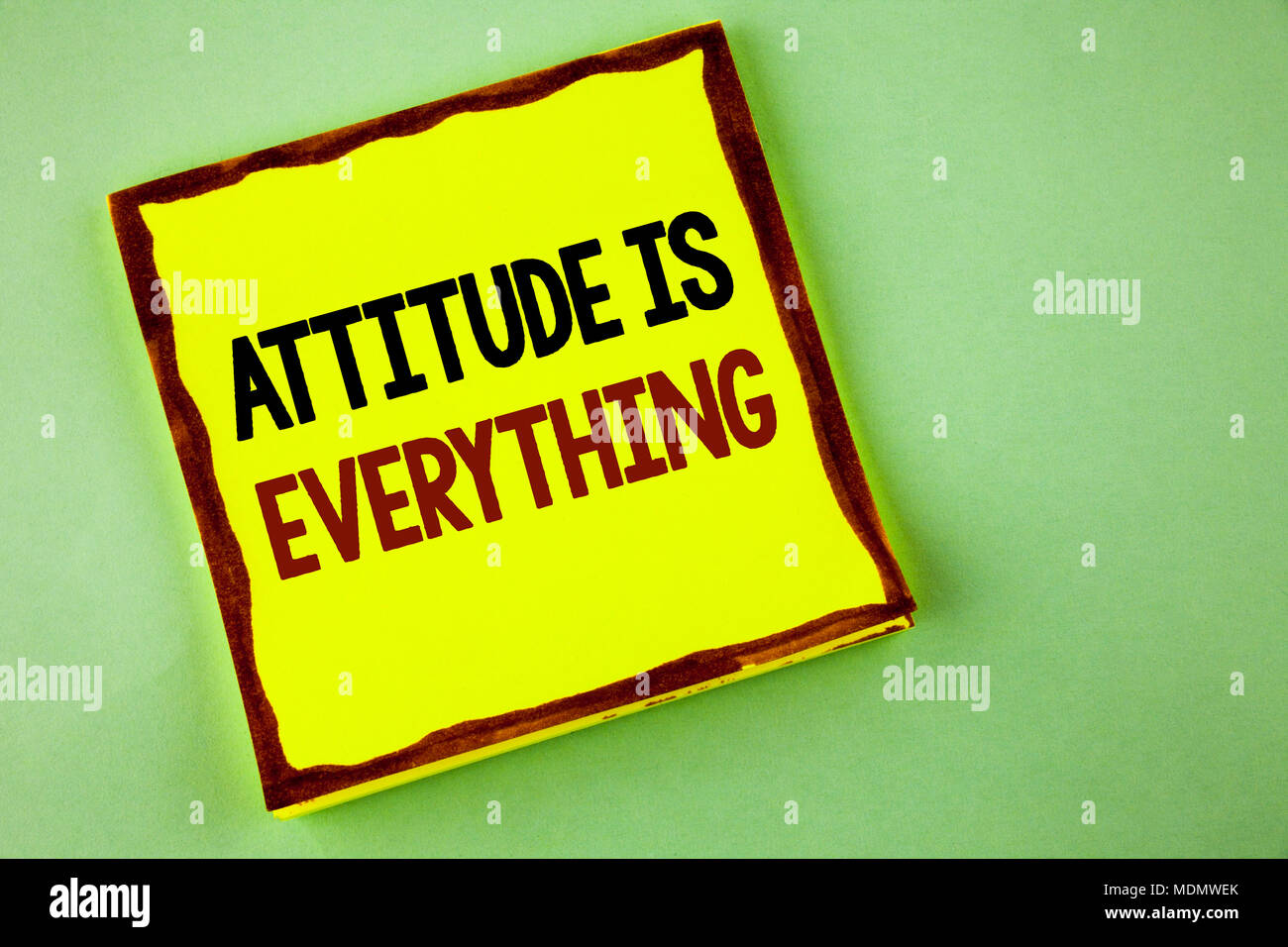 Writing note showing Attitude Is Everything. Business photo showcasing ...