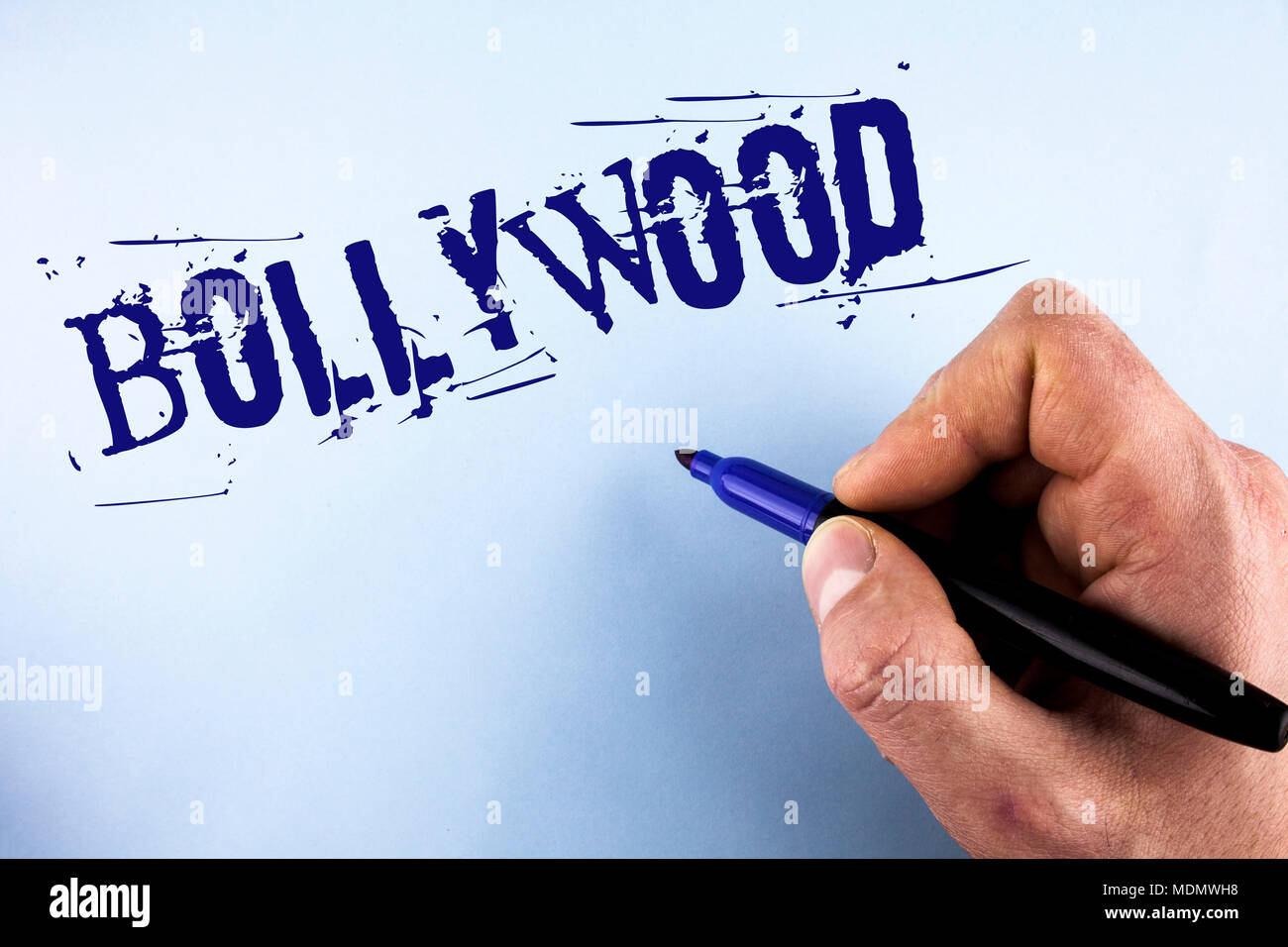 Handwriting text Bollywood. Concept meaning Indian cinema a source of ...