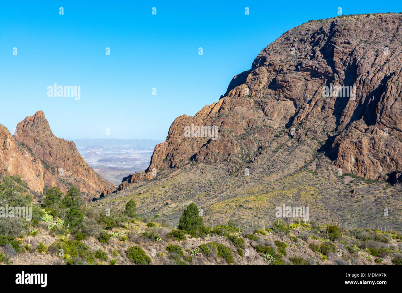 Texas, Big Bend National Park, Chisos Basin, Window View Trail Stock ...