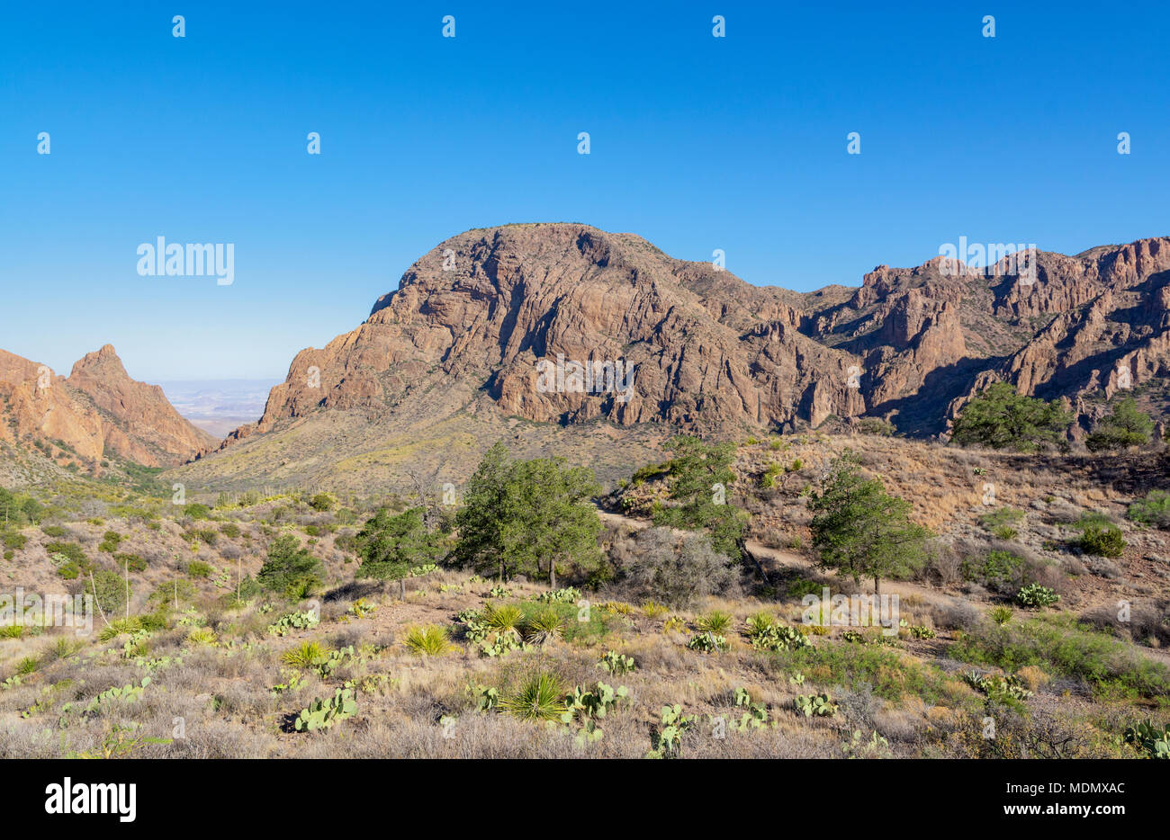 Texas, Big Bend National Park, Chisos Basin, Window View Trail Stock ...