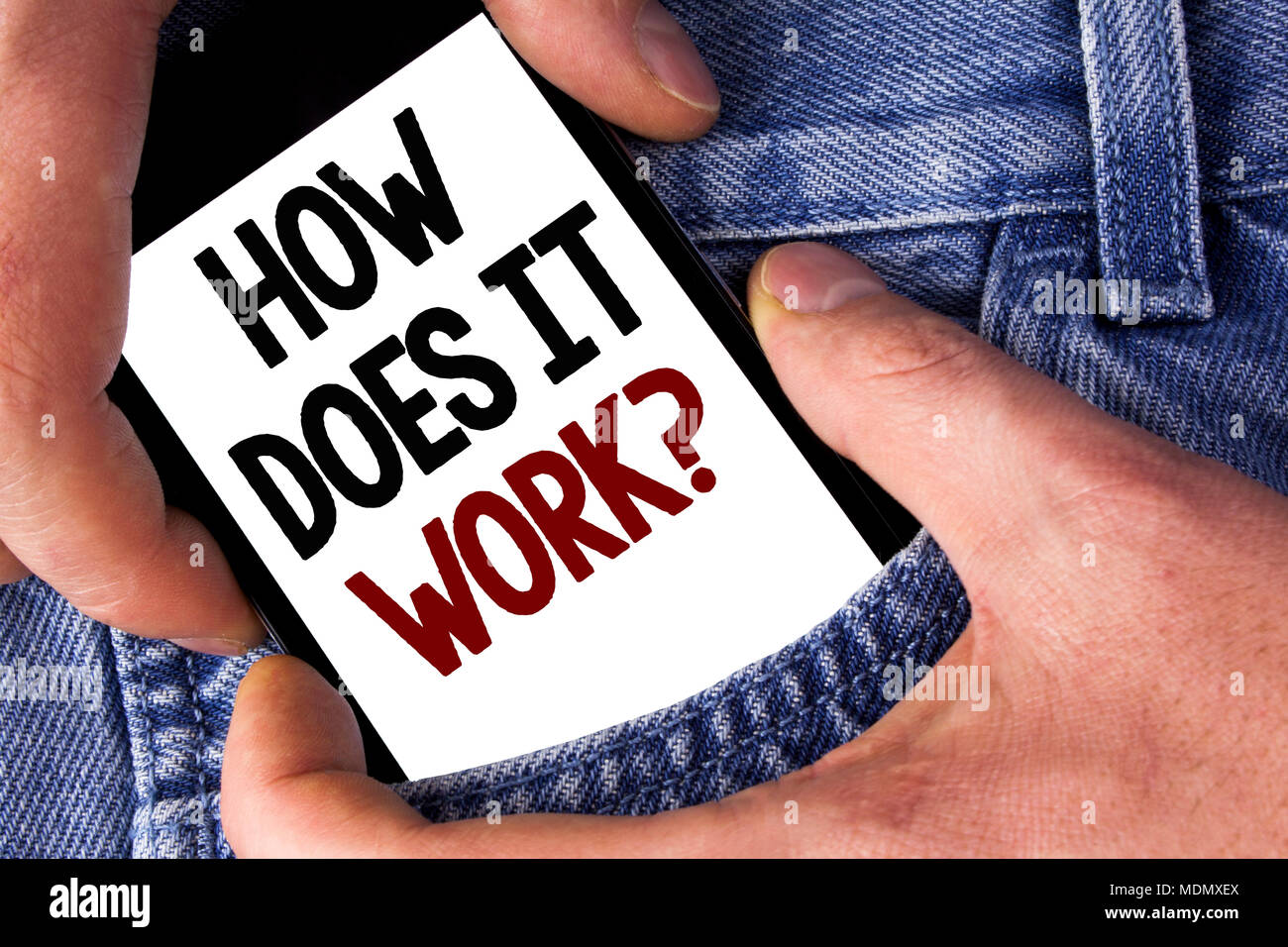 Word writing text How Does It Work Question. Business concept for ...