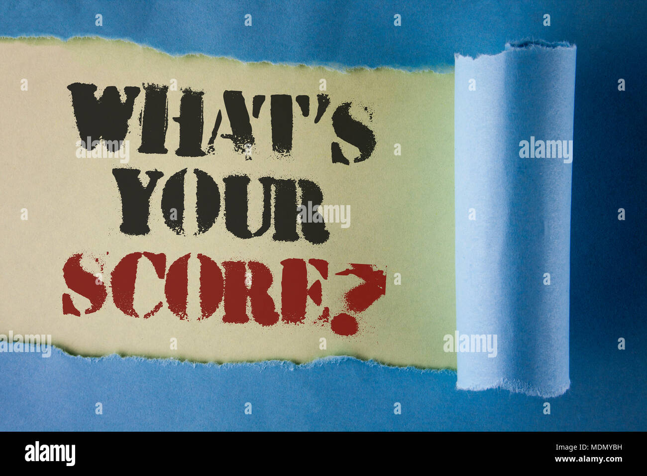 Writing note showing What Is Your Score Question. Business photo ...