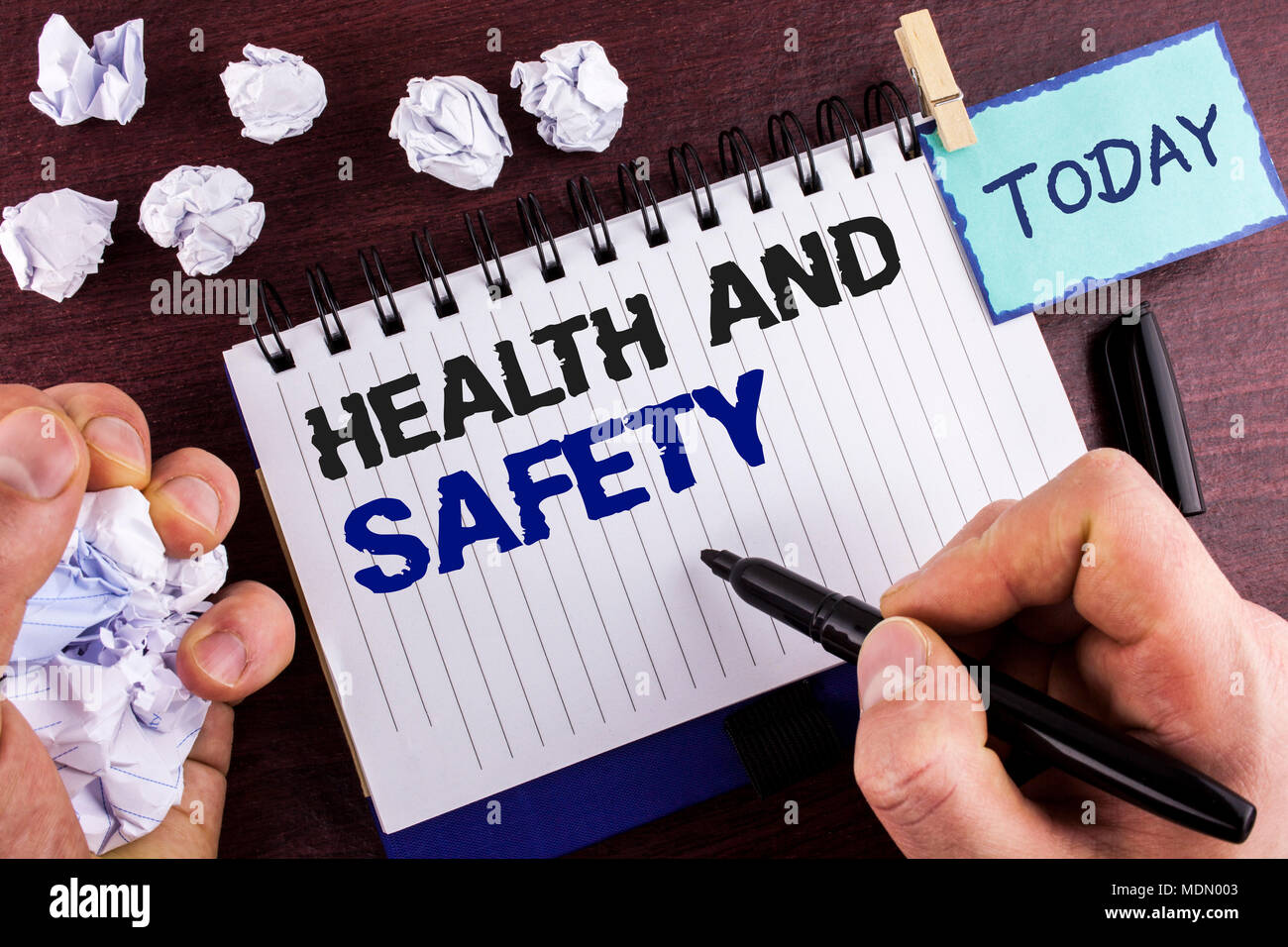 Text sign showing Health And Safety. Conceptual photo being in good ... Text sign showing Health And Safety. Conceptual photo being in good ...