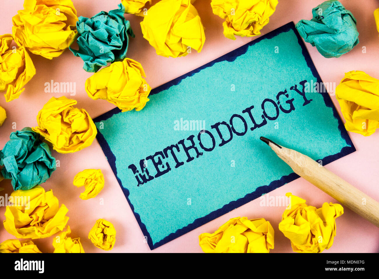 Text sign showing Methodology. Conceptual photo System of Methods used ...