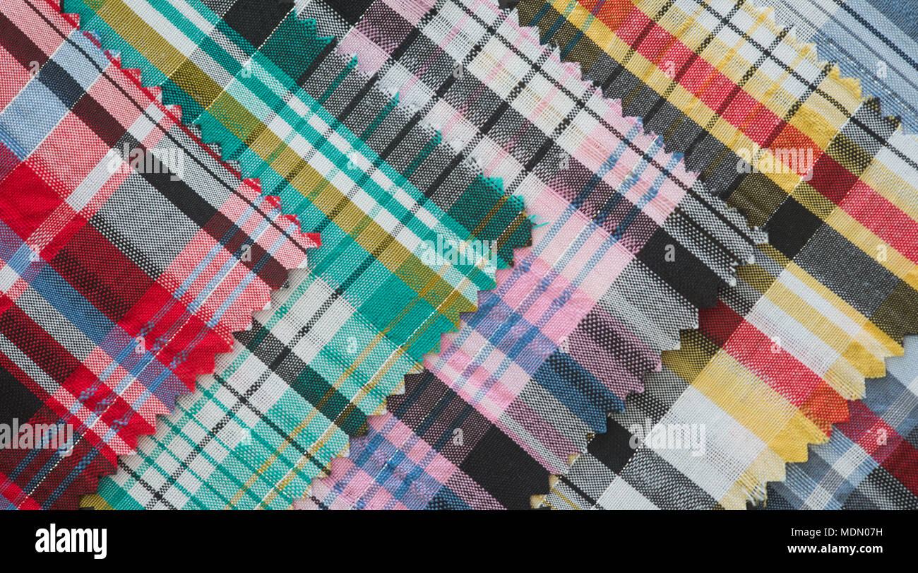 fabric. multi color fabric texture samples Stock Photo - Alamy