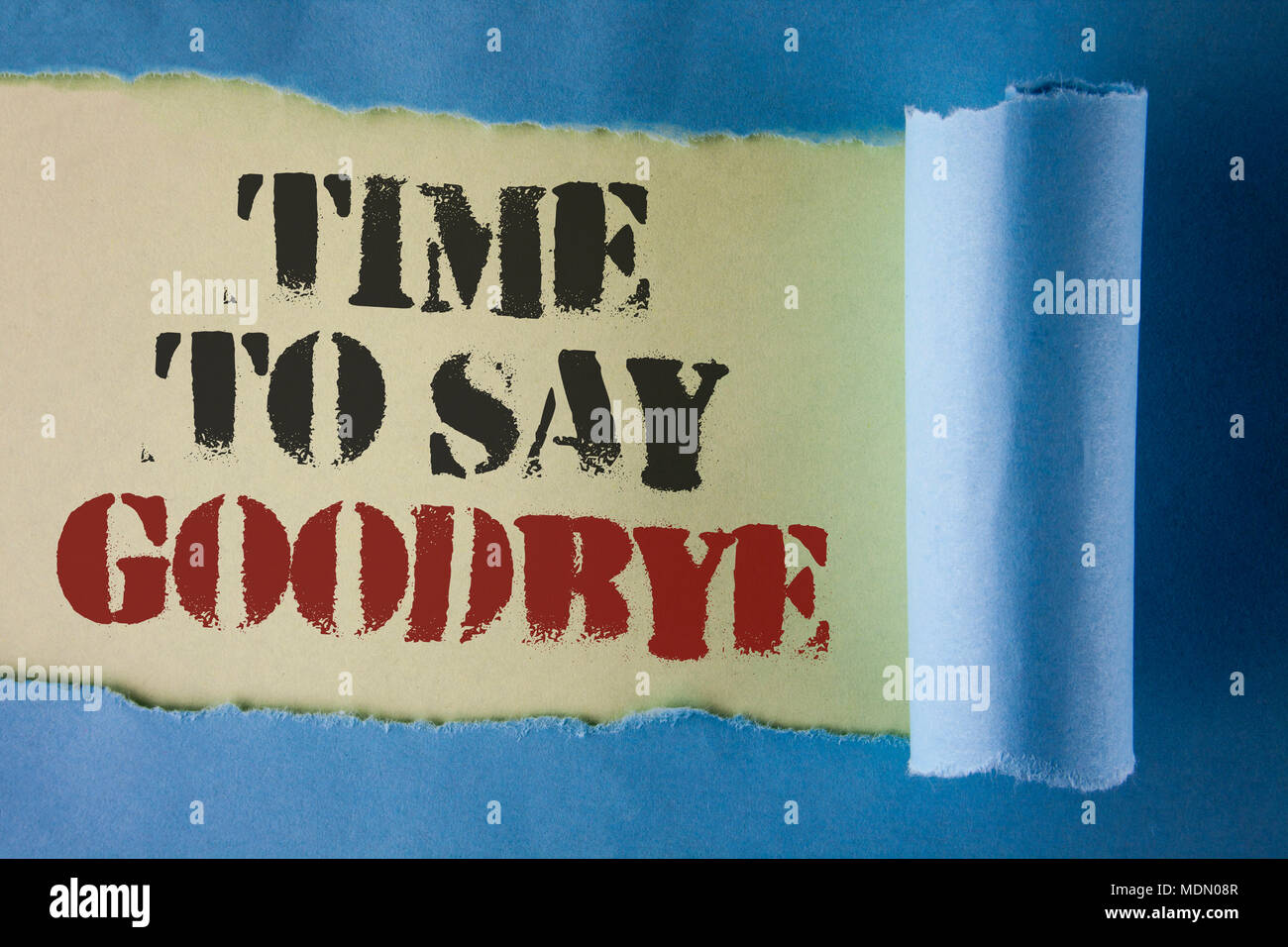 Writing note showing Time To Say Goodbye. Business photo showcasing ...