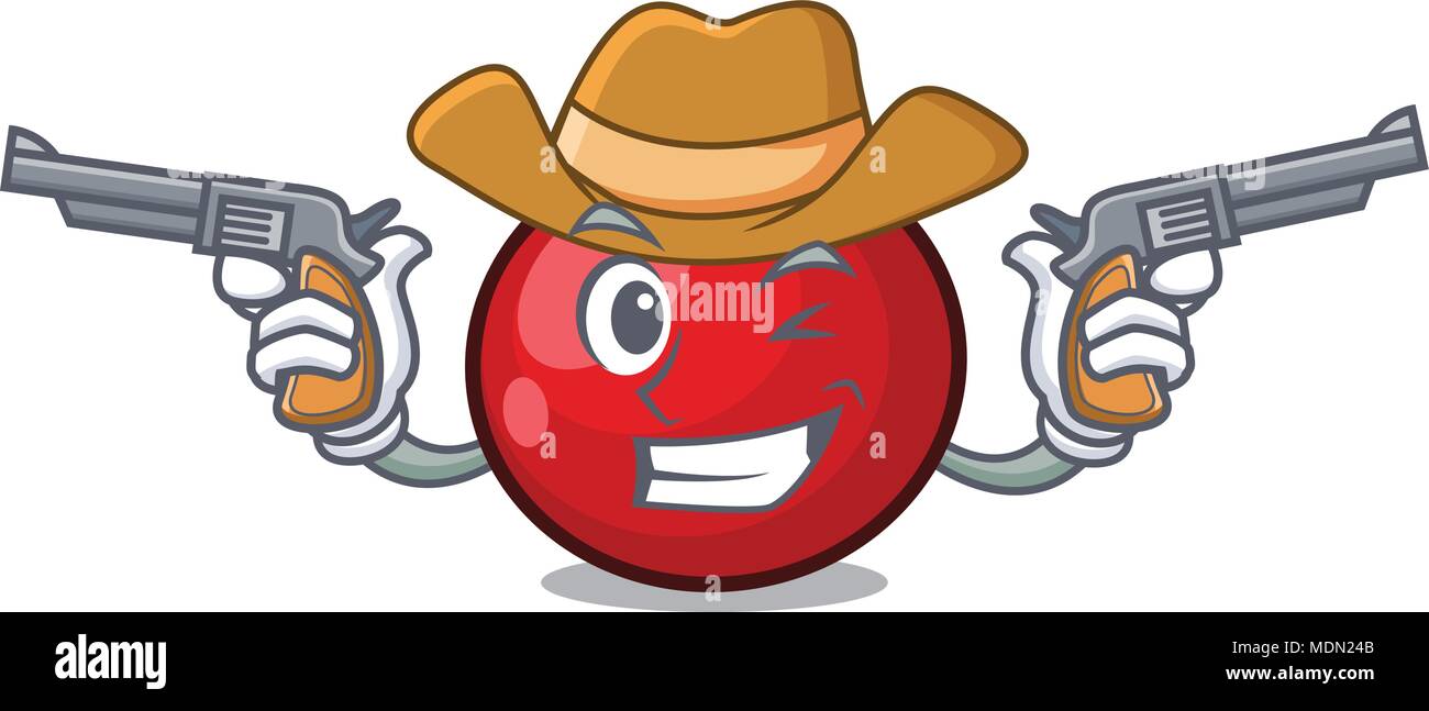 Cowboy red currant character cartoon Stock Vector Image & Art - Alamy