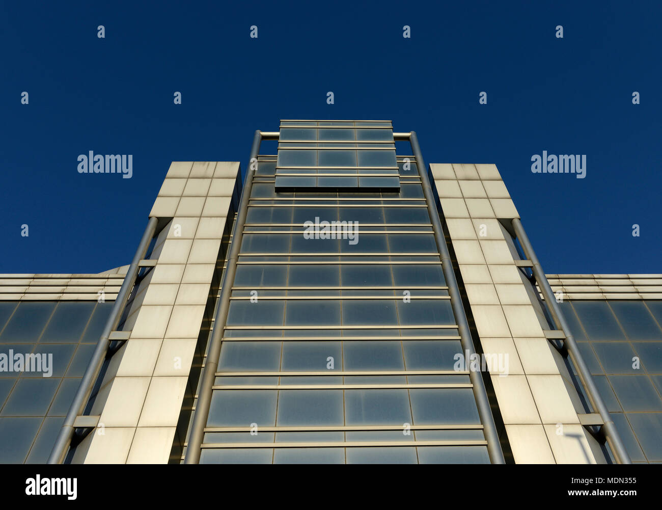 Modern glass fronted building in Tongzhou residential district, Beijing ...