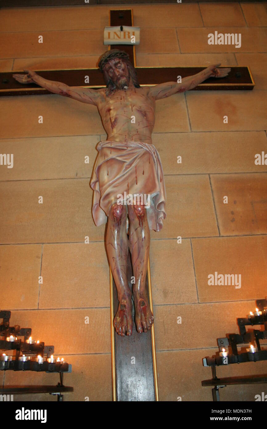 Crucifix in a church in Sydney Stock Photo - Alamy