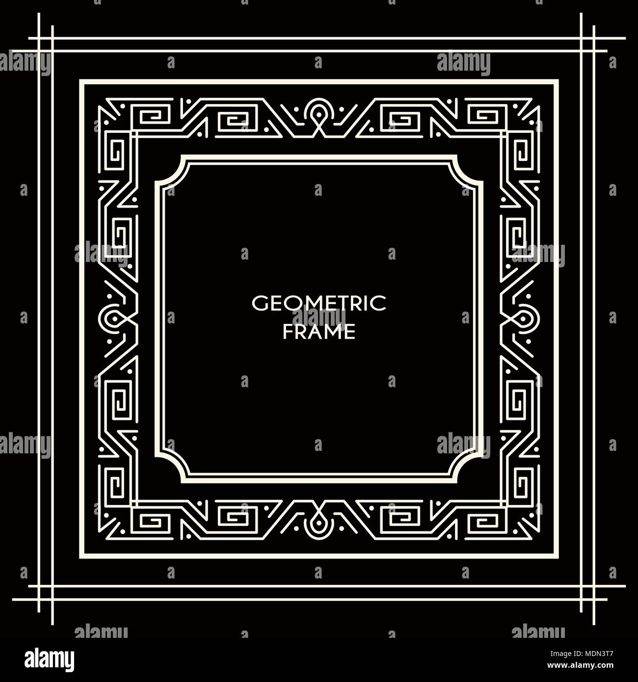 Art deco frame vector Stock Vector Images - Alamy