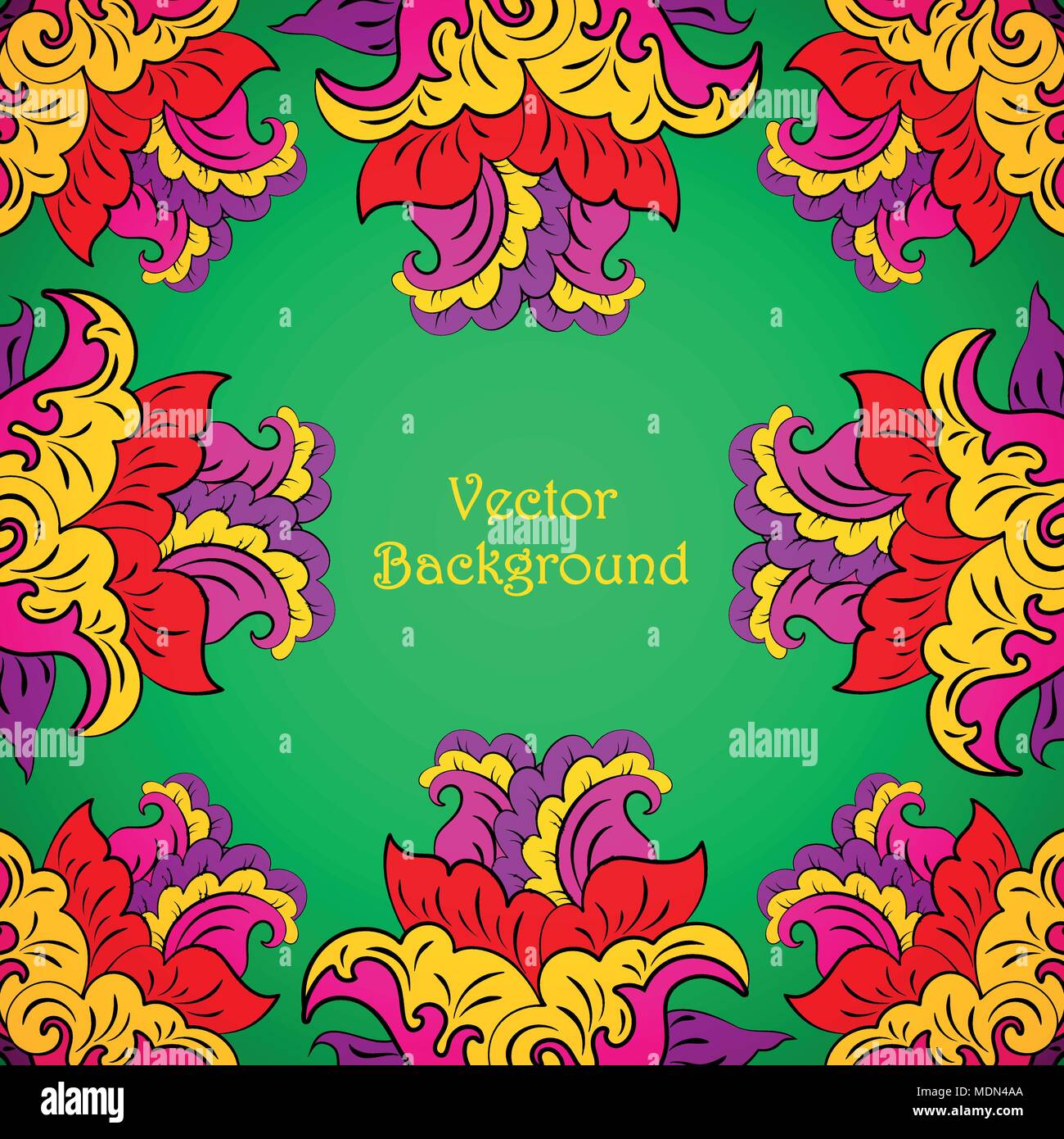 Indian style frame Stock Vector Images - Alamy