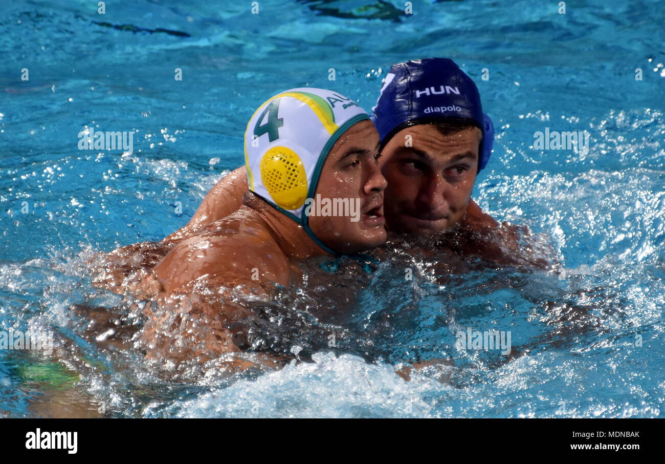 Budapest, Hungary - Jul 17, 2017. DECKER Adam, hungarian waterpolo ...