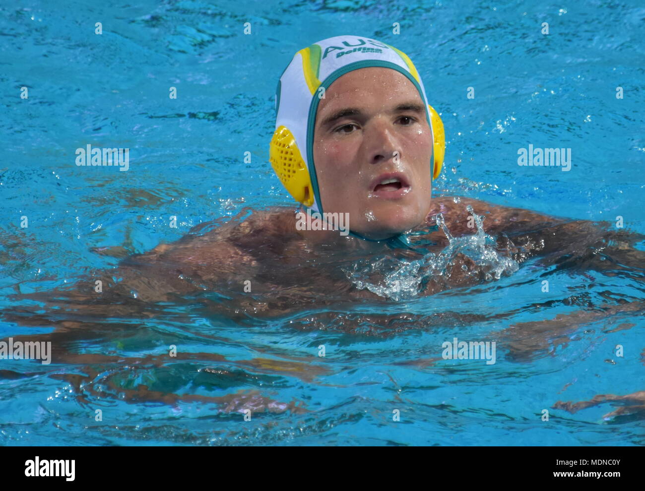 Budapest, Hungary - Jul 17, 2017. YOUNGER Aaron, australian waterpolo ...