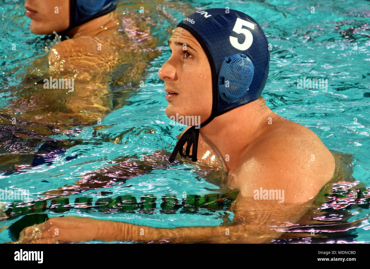 Budapest, Hungary - Jul 17, 2017. VAMOS Marton, hungarian waterpolo ...