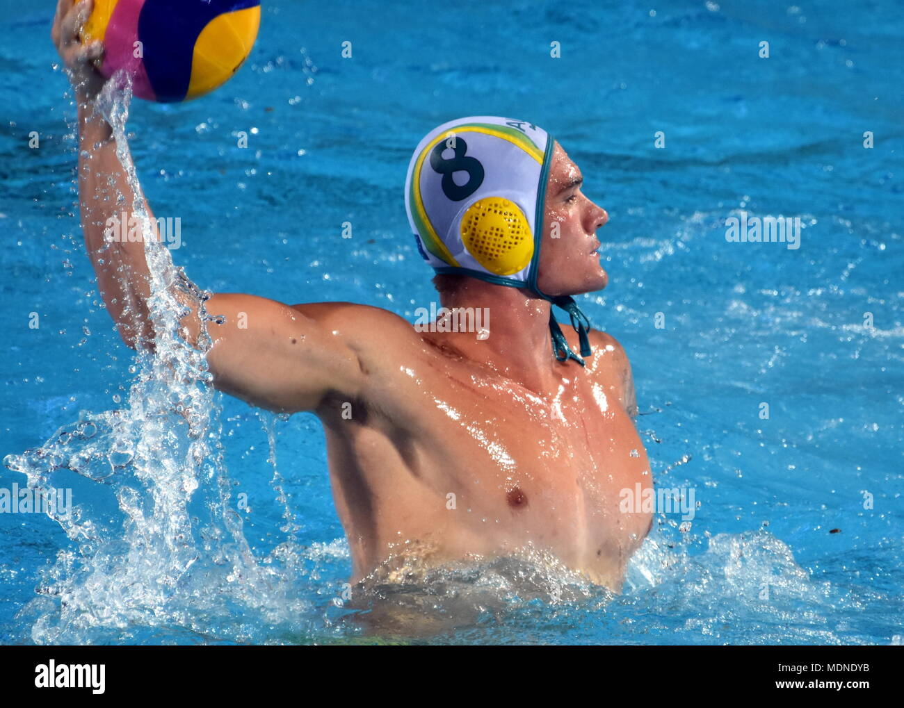 Budapest, Hungary - Jul 17, 2017. YOUNGER Aaron, australian waterpolo ...