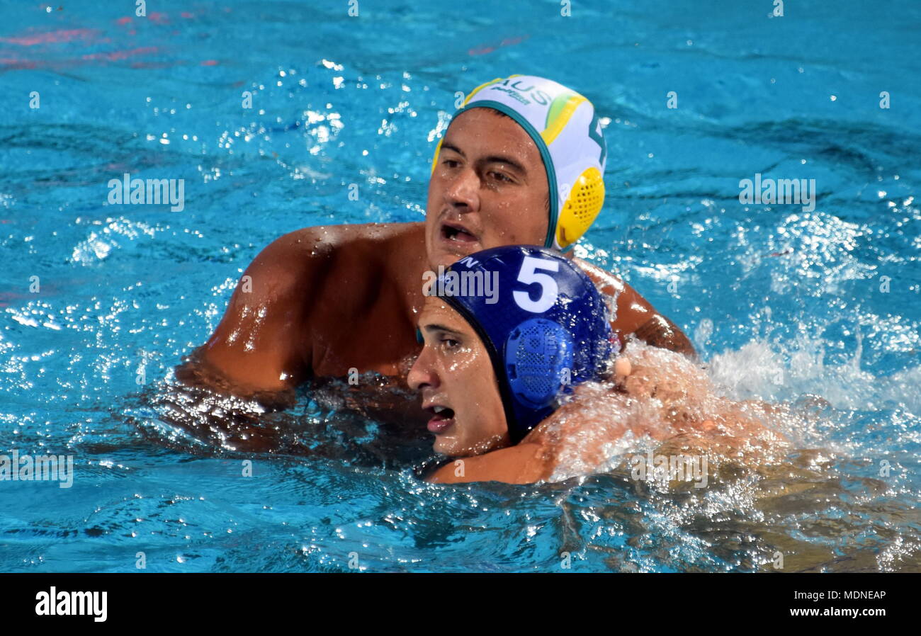Budapest, Hungary - Jul 17, 2017. VAMOS Marton hungarian waterpolo ...