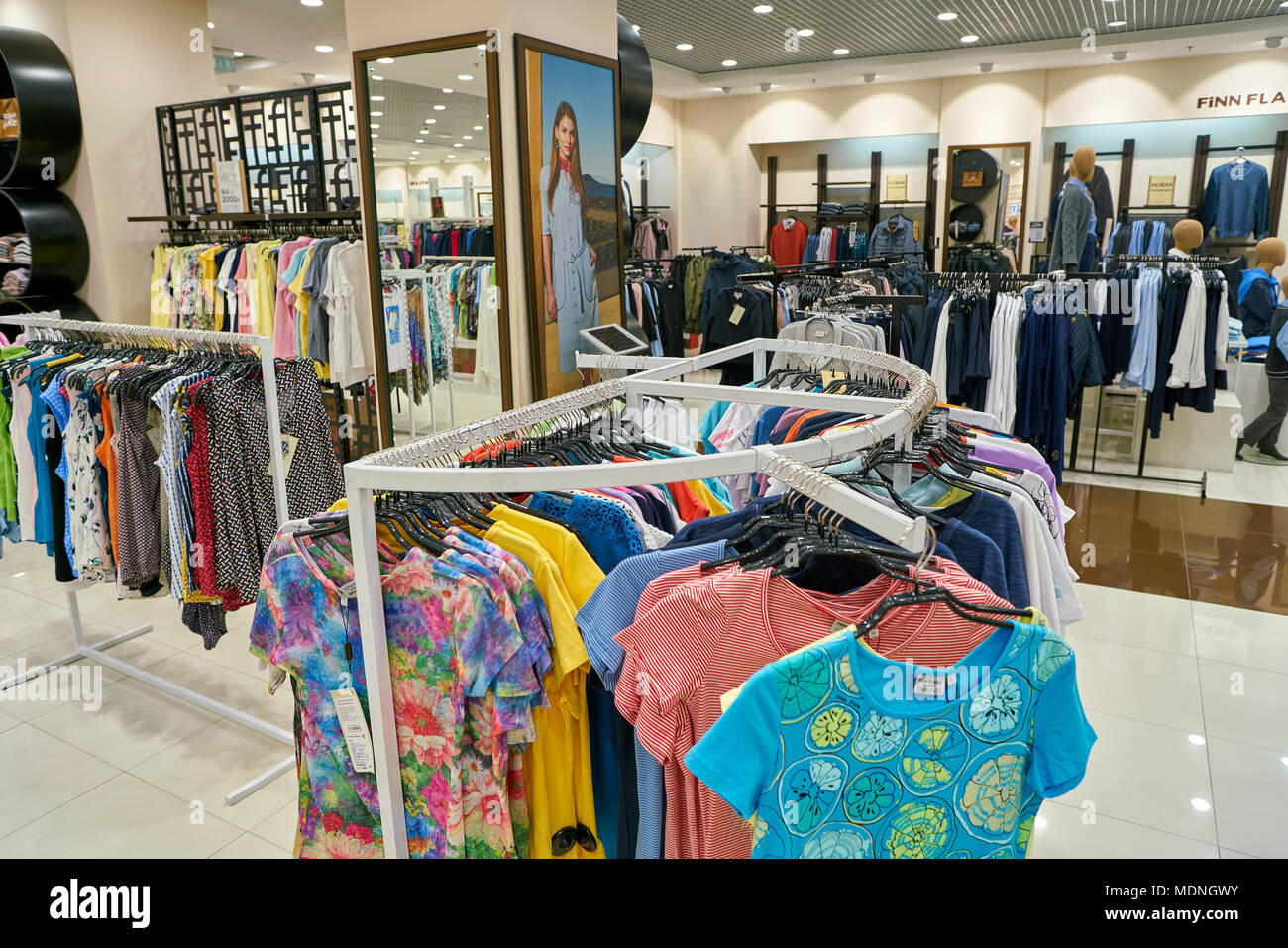 SAINT PETERSBURG, RUSSIA - CIRCA AUGUST, 2017: Finn Flare store at ...