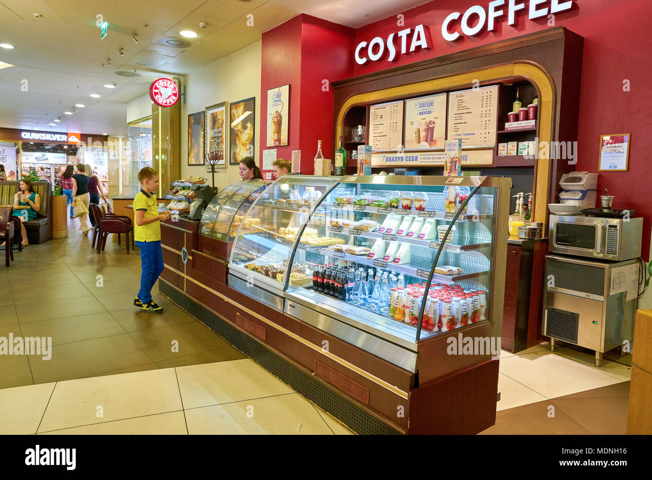 SAINT PETERSBURG, RUSSIA - CIRCA AUGUST, 2017: Costa Coffee at Galeria ...