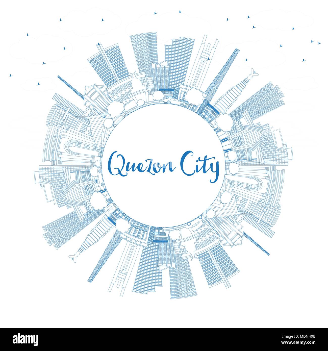 Quezon city circle Stock Vector Images - Alamy