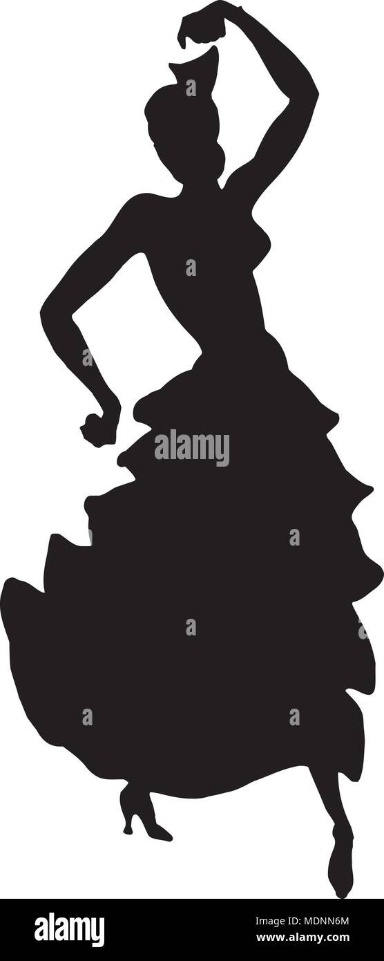 Cha Cha Dancer - Retro Clipart Illustration Stock Vector Image & Art ...