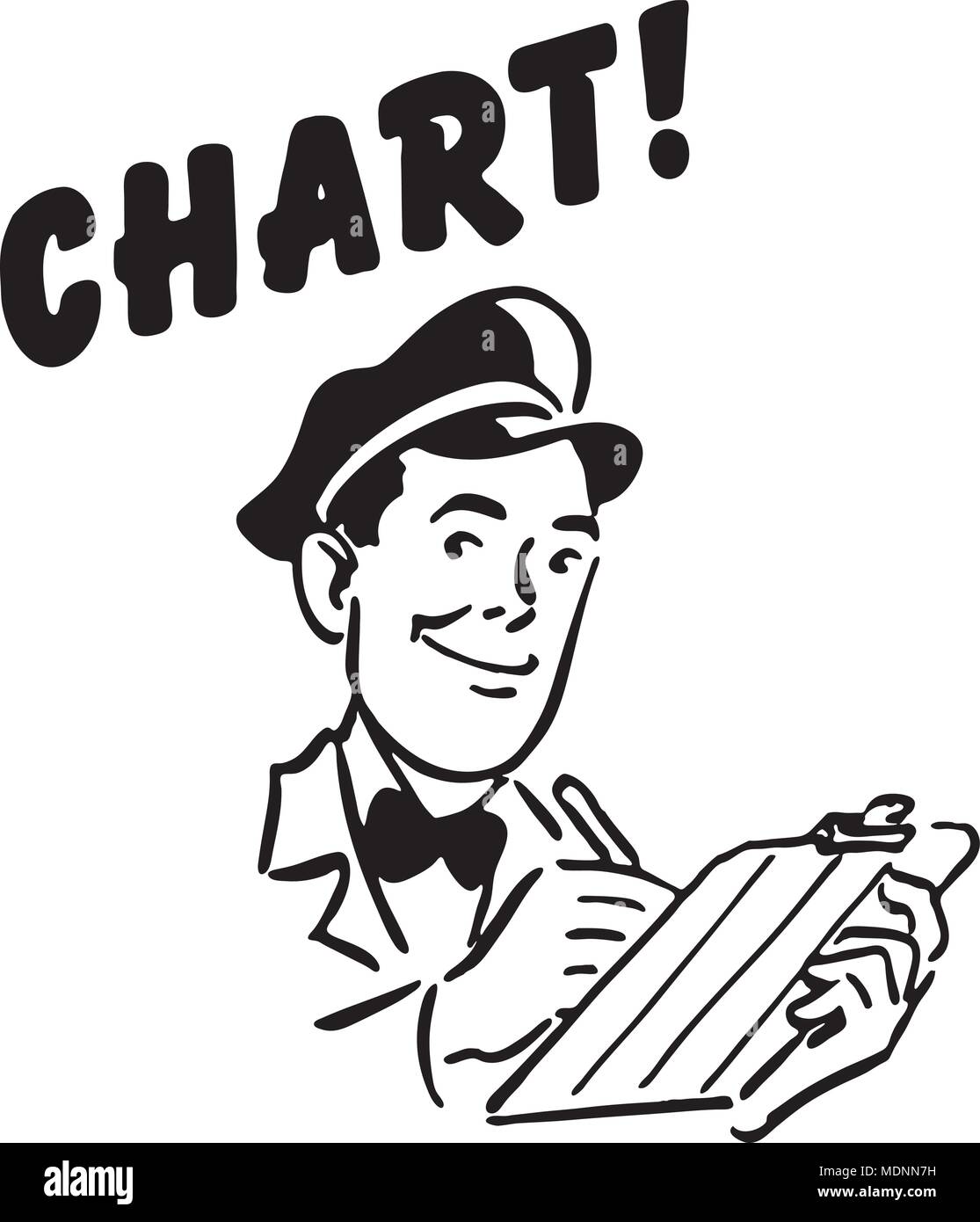 Chart - Retro Clipart Illustration Stock Vector Image & Art - Alamy