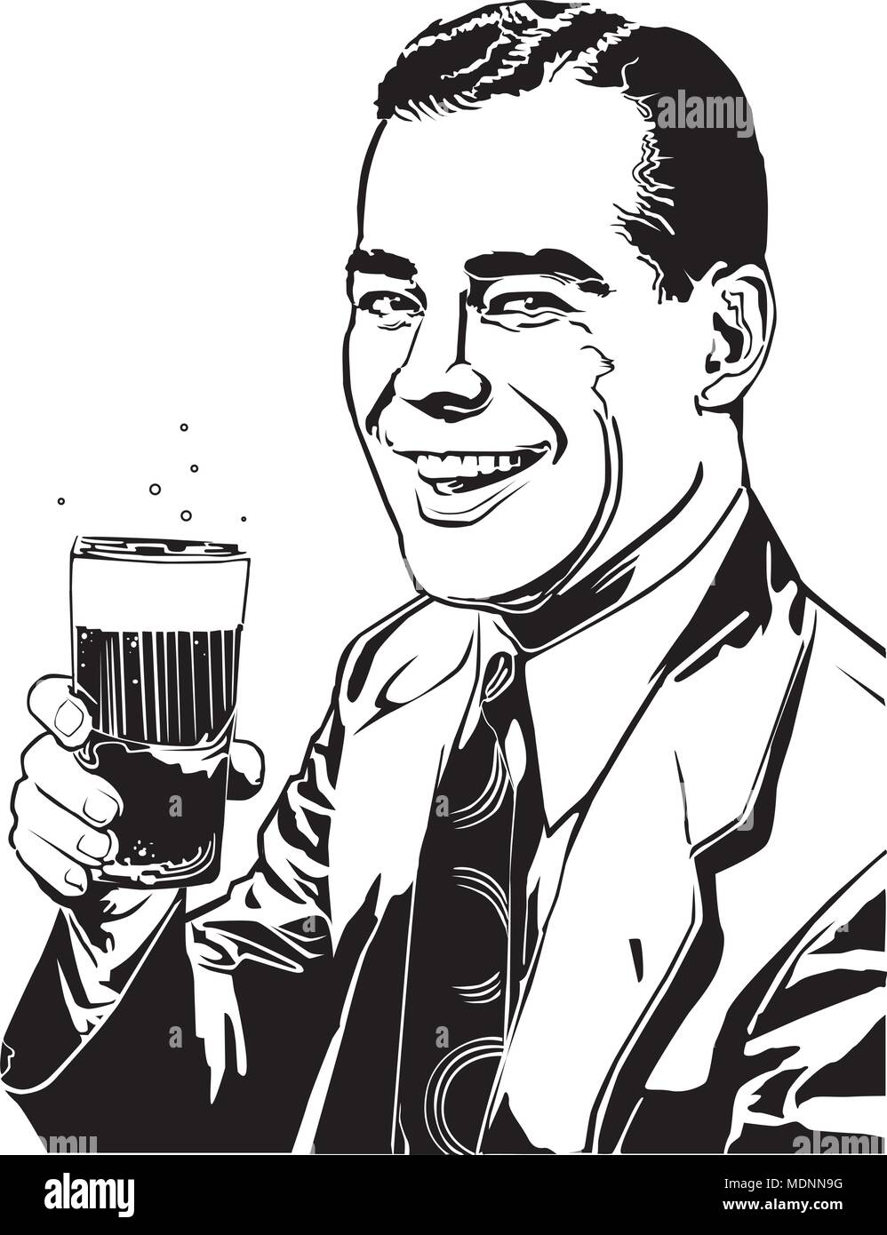 Cheers - Retro Clipart Illustration Stock Vector Image & Art - Alamy